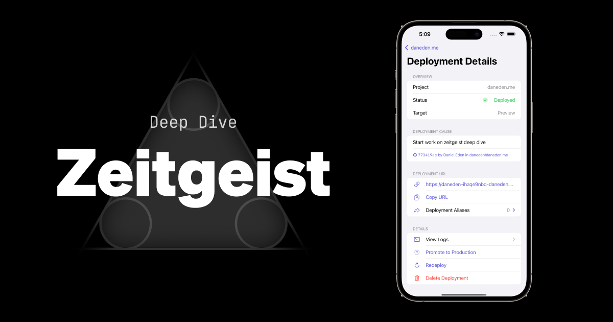 Deep Dive: Zeitgeist | Daniel Eden, Designer